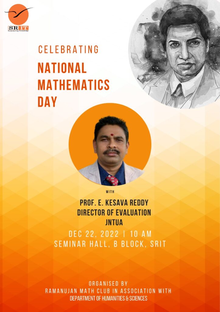 National Mathematics Day - Srinivasa Ramanujan Institute of Technology ...