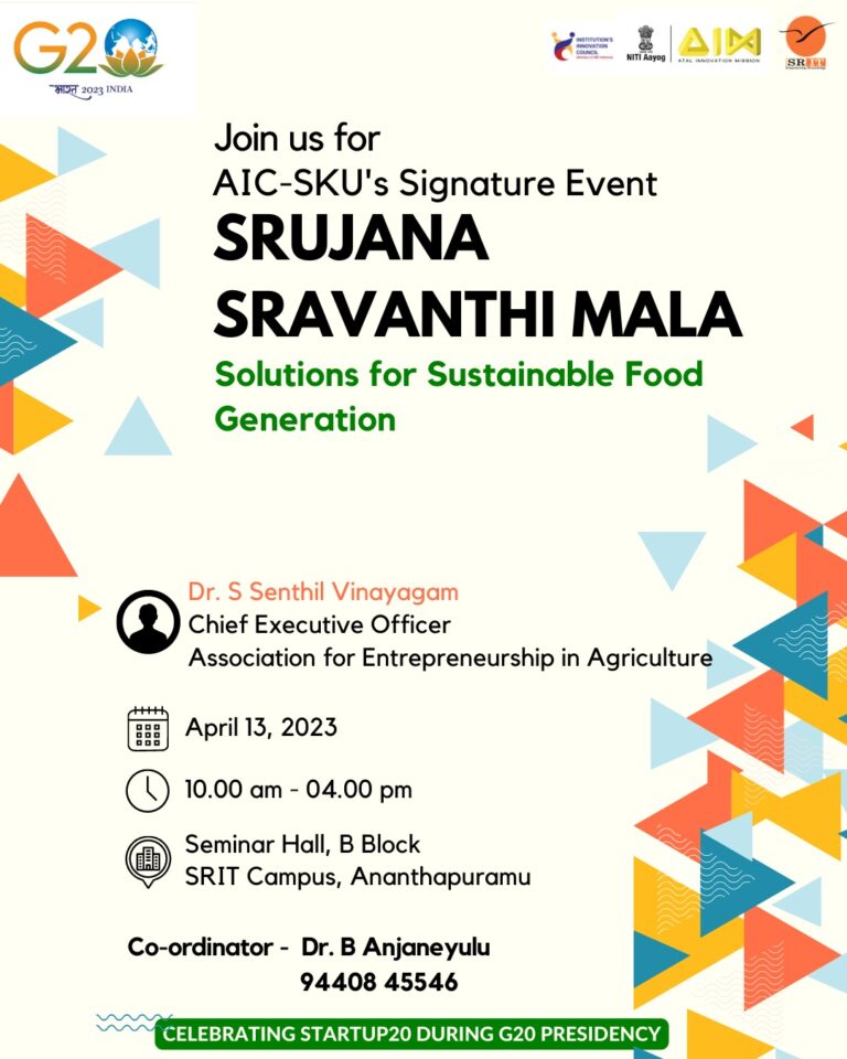 Srujana Sravanthi Mala-Solutions for Sustainable Food Generation ...